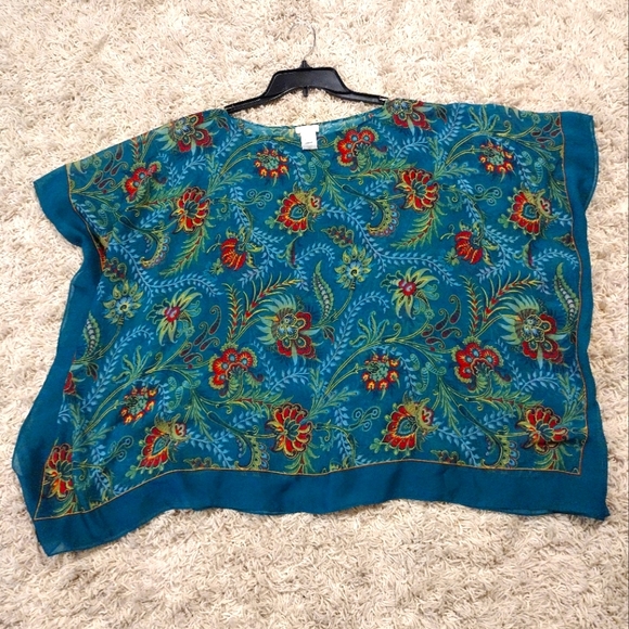 Talbots | Tops | Talbots Sm Poncho Sheer Top | Poshmark